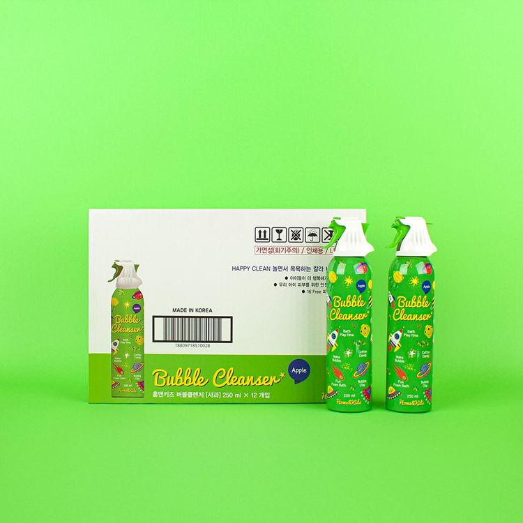 홈앤키즈 유아 버블클렌저 사과 250ml X 12개1박스 홈플러스 택배배송