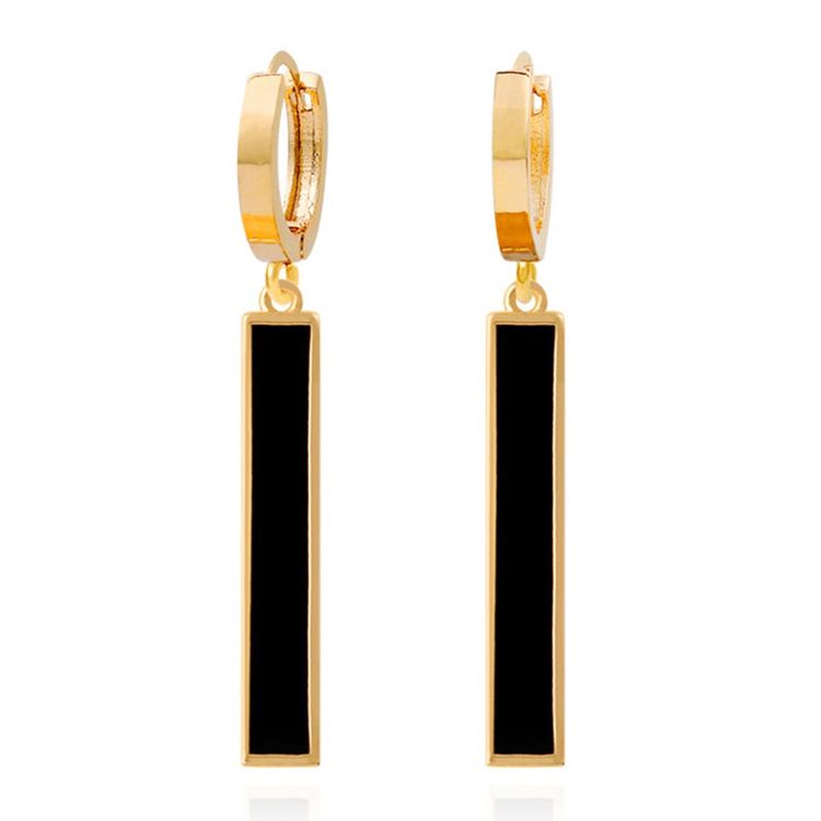 미니아트 14k Gold Pin 블랙 시크 원터치 귀걸이 Mu245 홈플러스 택배배송