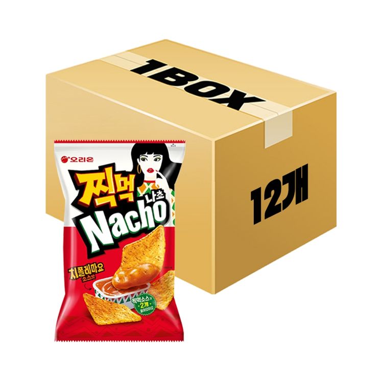 오리온 나쵸 찍먹 치폴레마요 소스맛 168g x 12개 x 1박스 | 홈플러스 택배배송