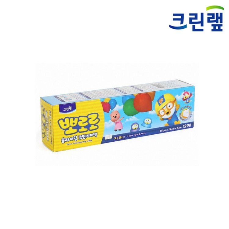 크린랩 뽀로로 슬라이딩 지퍼백 25cmx24cm대 20매입 1박스24개 홈플러스 택배배송
