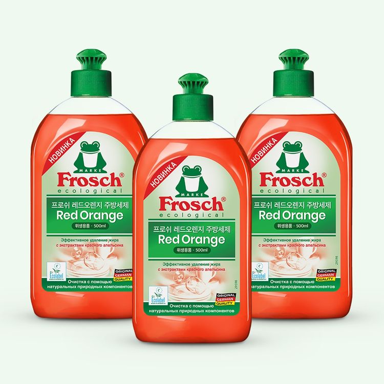공식몰 독일 레드오렌지 세척력강화용 주방세제 맨손세제 500ml 3개수세미 홈플러스 택배배송