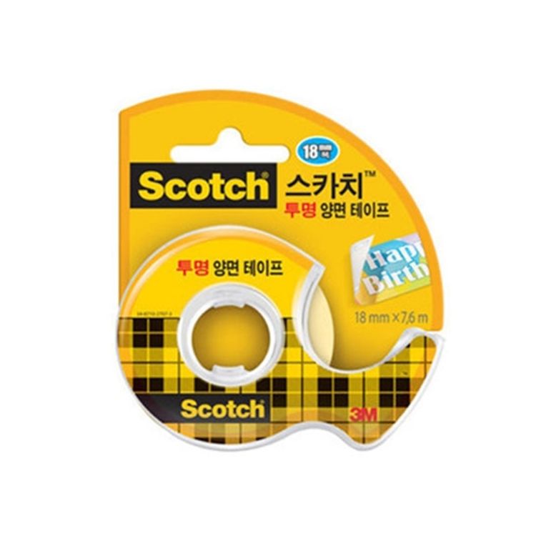 프리전트 다꾸템 양면 18mm 스카치 투명 테이프 홈플러스 택배배송
