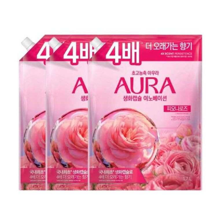 아우라 생화캡슐 초고농축 섬유유연제 리필 17l 피오 홈플러스 택배배송