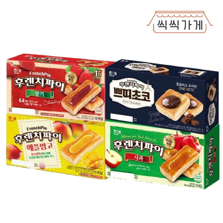 씩씩가게 후렌치파이 4종쁘띠초코 애플망고 딸기 사과 홈플러스 택배배송