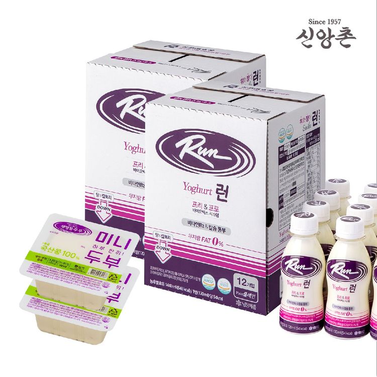 신앙촌 프리and프로바이오틱 런 요구르트 24병 미니두부 2모 H 홈플러스 택배배송