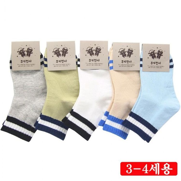아동용 생활 문구 용품3 발목라인 중목양말 3 4세용 랜덤 5켤레 홈플러스 택배배송