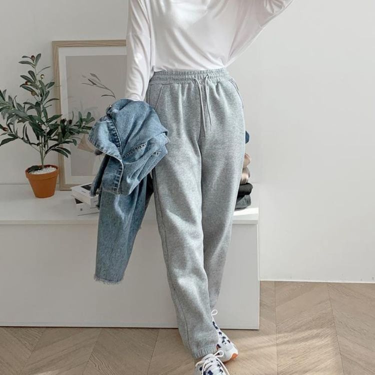 여자 기모 츄리링 조거 데일리 원마일 솔리드 팬츠 홈플러스 택배배송
