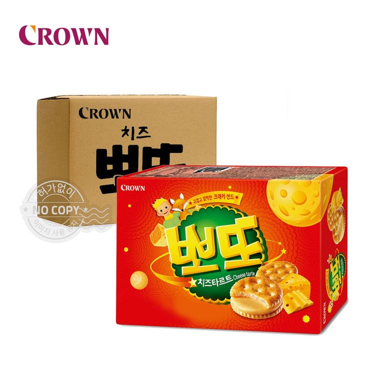 크라운 박스 뽀또 치즈타르트 322g 10입 과자 간식 홈플러스 택배배송