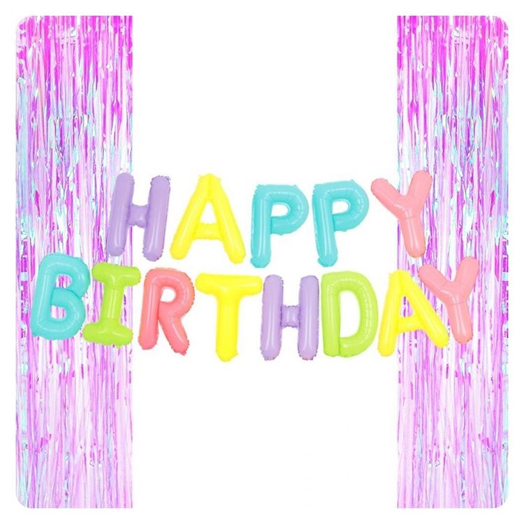 Pw 은박풍선생일마카롱 커튼오로라라벤다세트 파티 홈플러스 택배배송