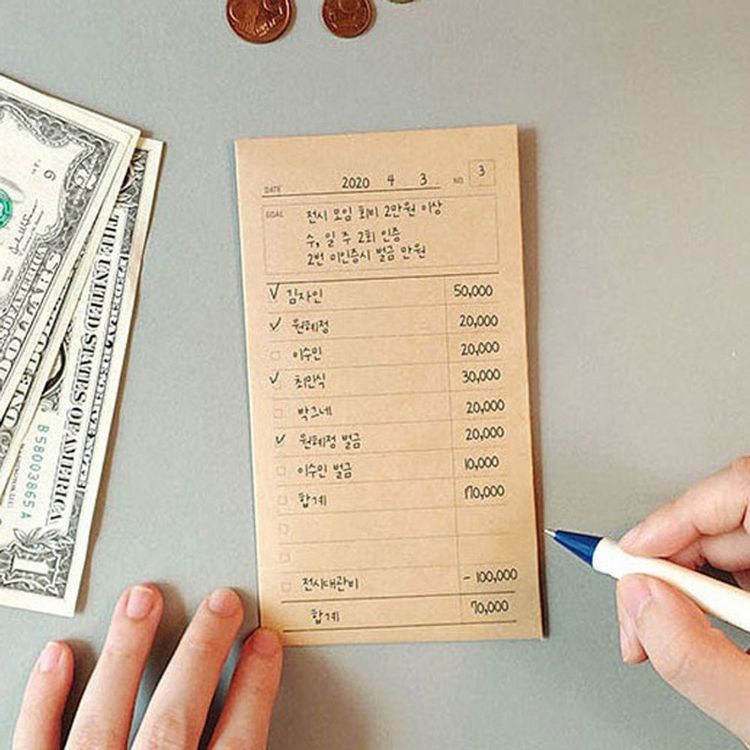 체크리스트 봉투 5매 5p 크라프트 돈봉투 현금 용돈 홈플러스 택배배송