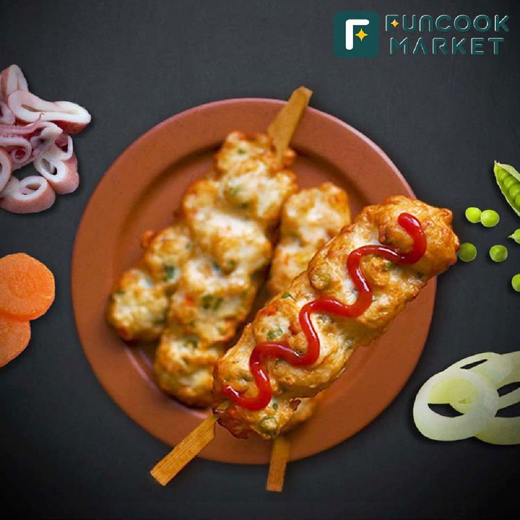 [펀쿡] 오징어 야채 핫바 800g (80g X 10미) / 2팩 어묵 해물 오뎅 | 홈플러스 택배배송