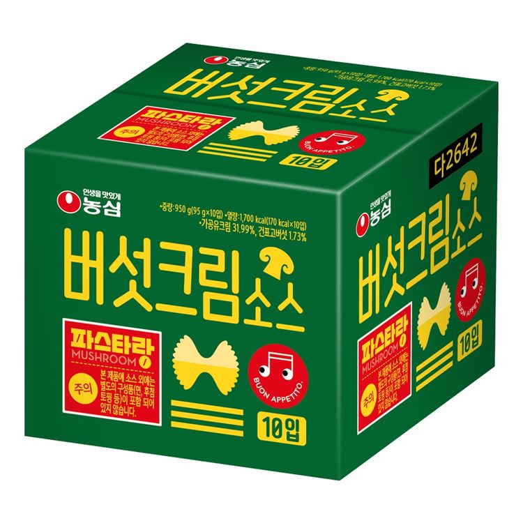 농심 파스타랑 버섯크림 소스95gx10개입 홈플러스 택배배송