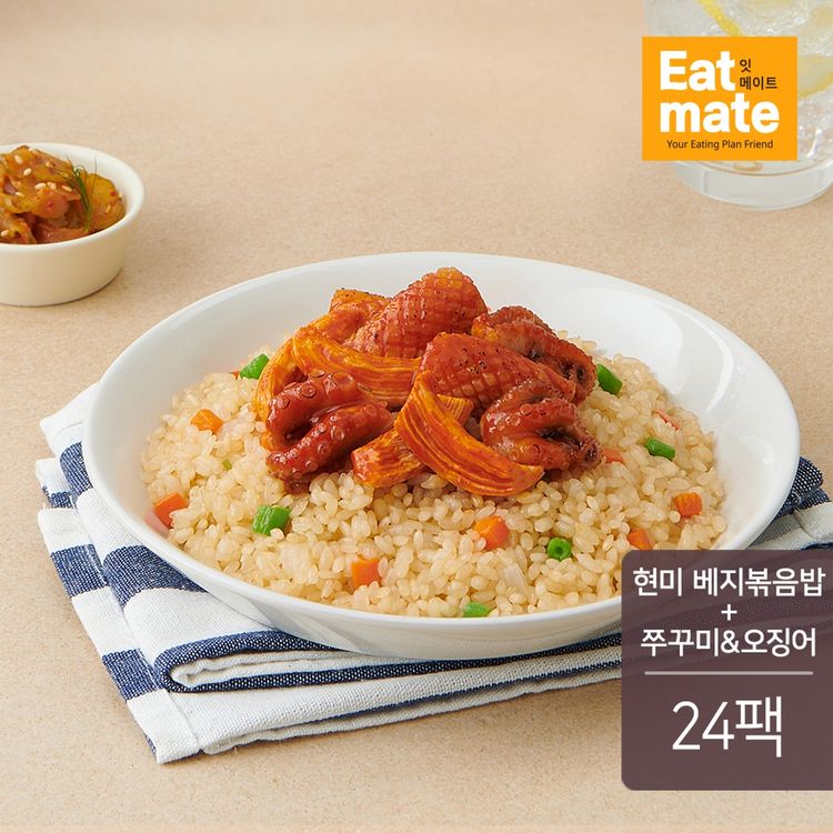 잇메이트 더블덮밥현미베지볶음밥쭈꾸미오징어 220gx24팩528kg 홈플러스 택배배송