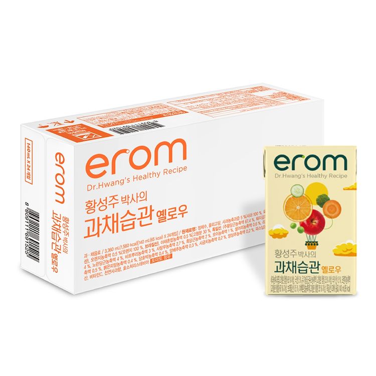 이롬 황성주 과채습관 옐로우 140ml 48팩 야채 과채 과일 주스 홈플러스 택배배송