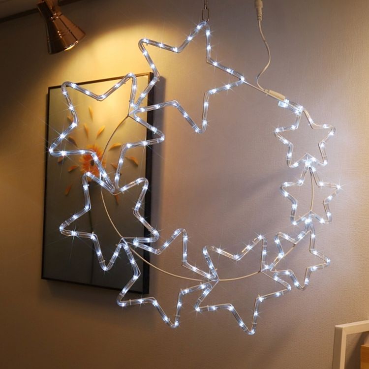 Led 트리구 연결 별dc24v 60cm 무점멸 백색 정류기 별도 크리스마스전구 감성 홈플러스 택배배송