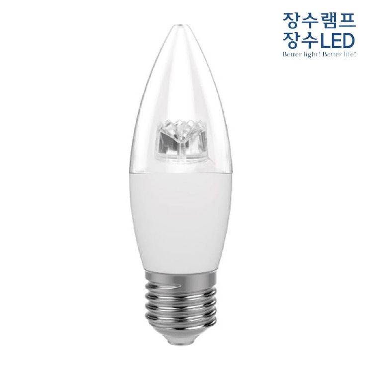 장수램프 N8292bc069c 투명 Led 촛대구 5w 주광색 E26 캔들다마 홈플러스 택배배송