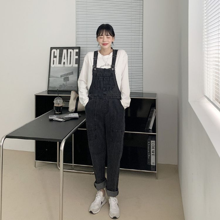 여자 캐쥬얼 와이드 멜빵바지 데님 점프수트 홈플러스 택배배송