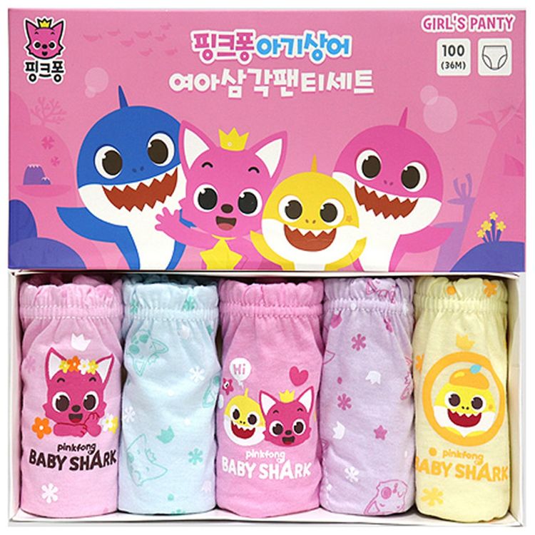 애플스토리 여아팬티 핑크퐁아기상어 5종세트 120 홈플러스 택배배송