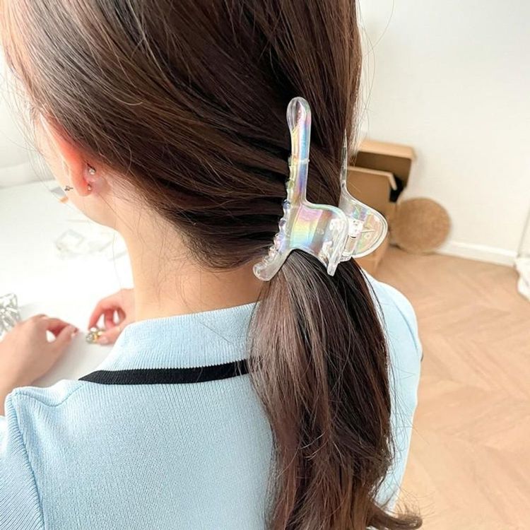머리핀 N3062b0af1a 오로라 홀로그램 빈츠 일자 헤어 집게핀 홈플러스 택배배송