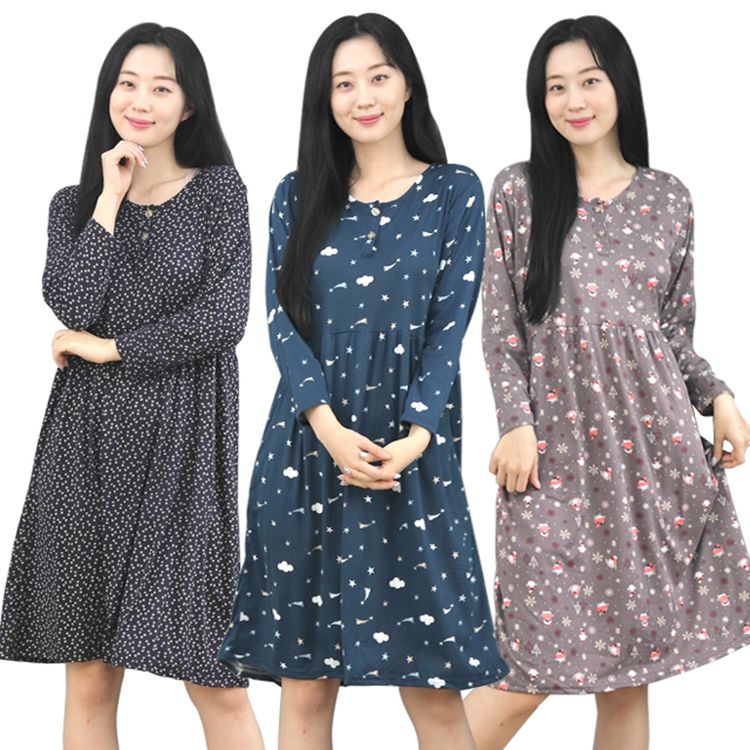 빅사이즈 피치기모 원피스 맘룩 잠옷 임산부 이지웨어꿀잠피치기모원피스루돌프 홈플러스 택배배송