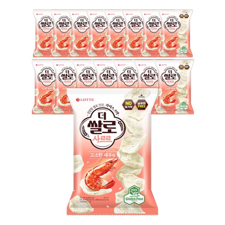 롯데 더 쌀로 사르르 고소한 새우맛 50g X 16개 X 1박스 홈플러스 택배배송
