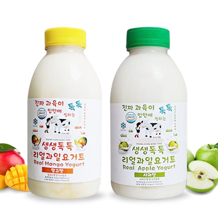 참다올 산지직송 강원도 평창 과일요거트 3day망고사과 요거트 각 500ml 홈플러스 택배배송