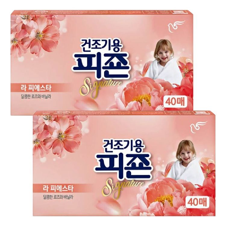 피죤 건조기용 섬유유연제 라피에스타 40매 X 2개 홈플러스 택배배송