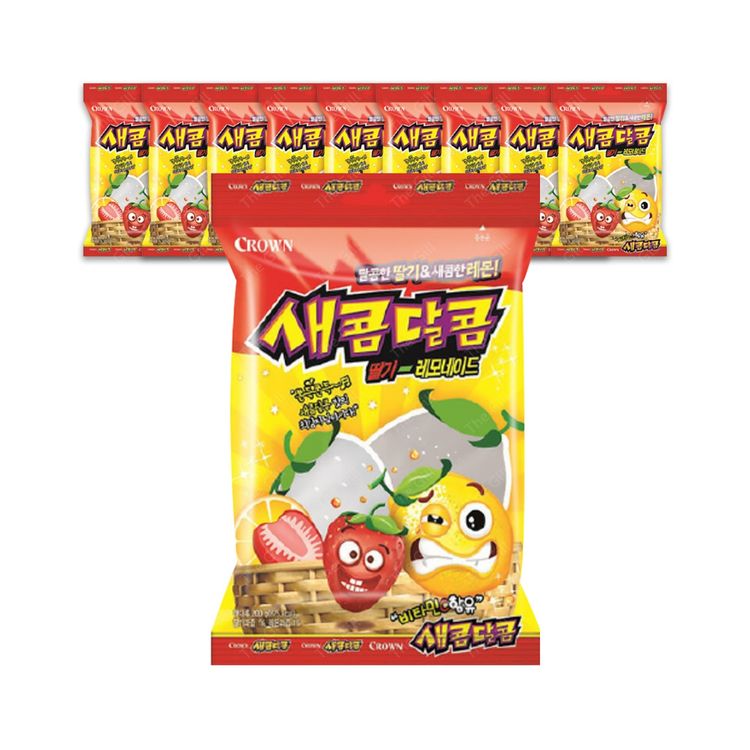 크라운 새콤달콤 딸기 레모네이드 200g 10개입 홈플러스 택배배송