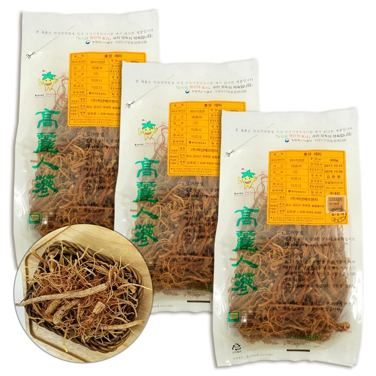 Gsday 고려 홍삼 인삼 잔뿌리 홍미삼 3품 차 900g 홈플러스 택배배송