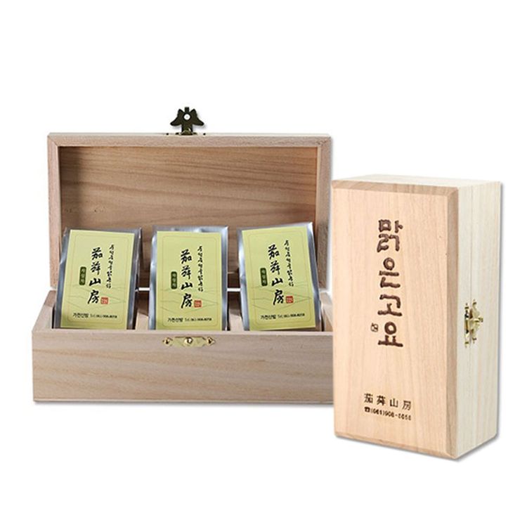 유기농 남도장터 가천산방 유기농 야생 녹차 세작 80g 오동나무상자 홈플러스 택배배송