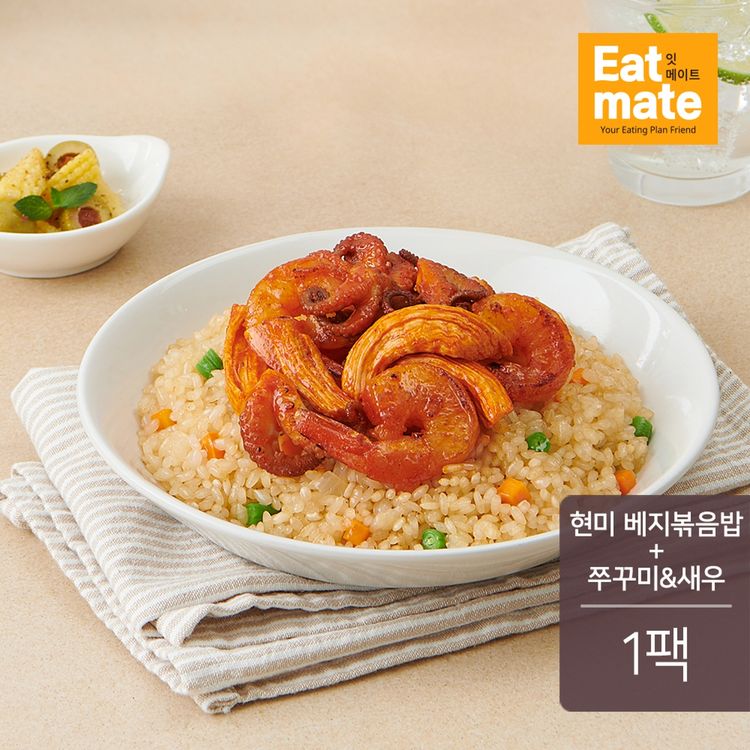 잇메이트 더블덮밥현미베지볶음밥쭈꾸미새우 220g1팩 홈플러스 택배배송