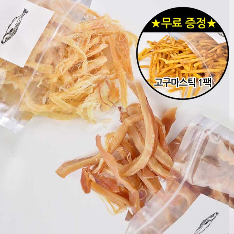 옥도건어물 땅콩버터진미오징어 200g페스츄리오징어 200g 세트고구마스틱 1봉 증정 홈플러스 택배배송