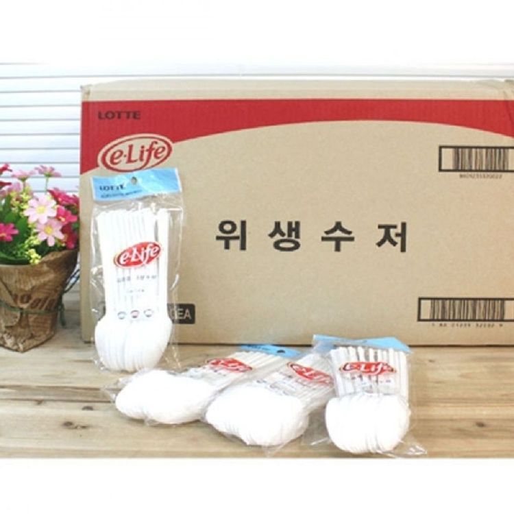 롯데 다회용 숟가락 10개입 10p 여행 캠핑 위생수저 홈플러스 택배배송