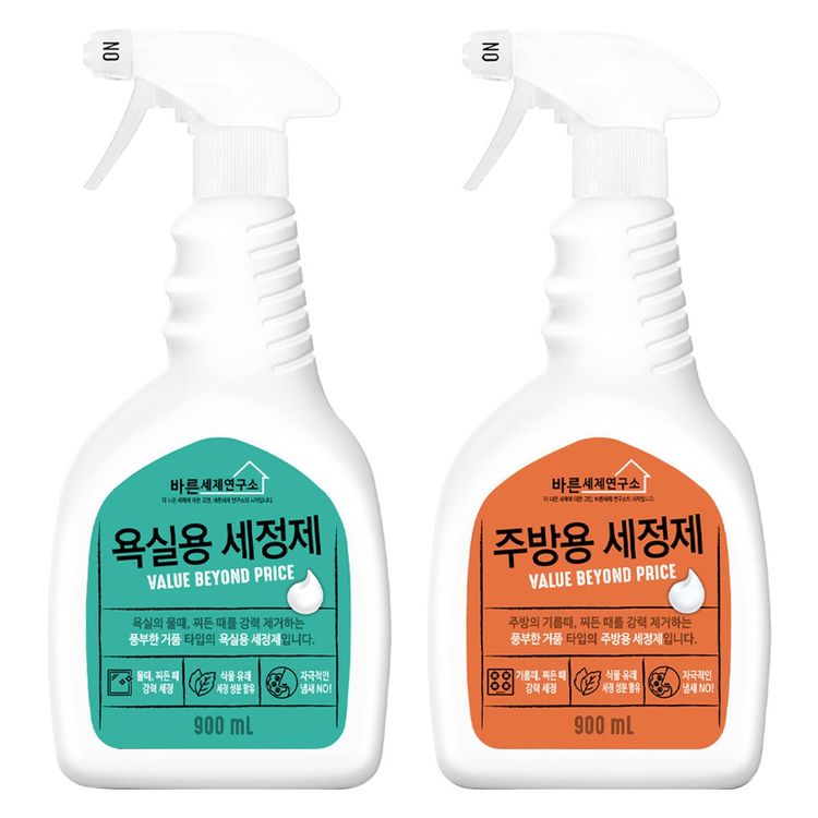 무궁화 바른세제연구소 세정제 900ml X 2개욕실용주방용 홈플러스 택배배송