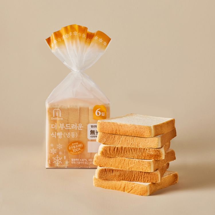 델리팜 더부드러운 식빵 380g 6입 냉동 저온숙성 천연효모사용 합성첨가물 무첨가 홈플러스 판매자택배