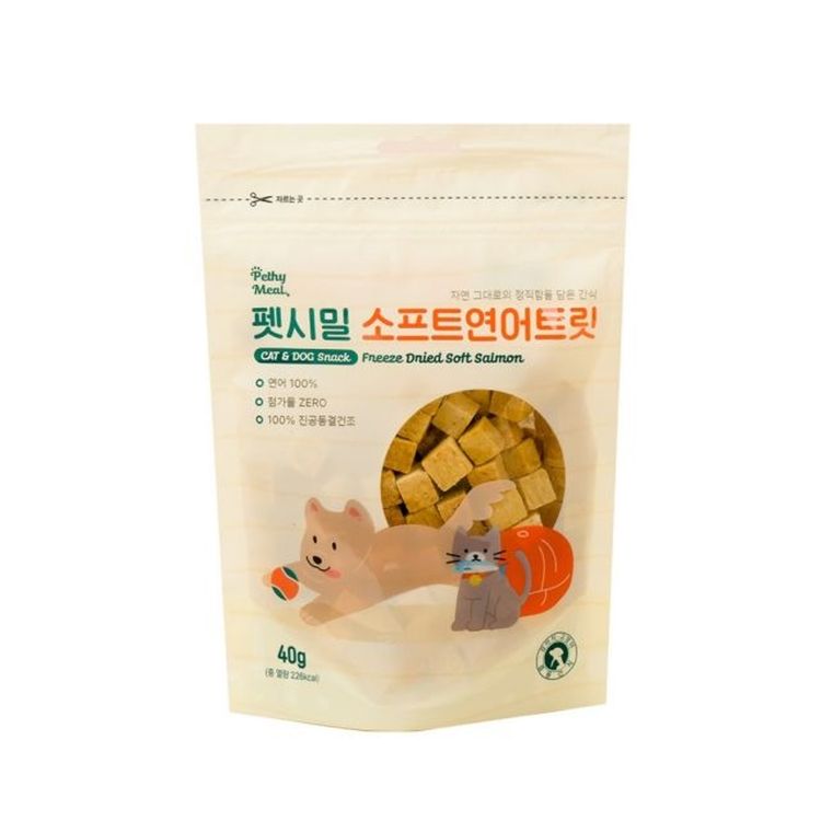 펫시밀 소프트연어트릿 40g 동결건조 강아지 고양이 간식 홈플러스 택배배송