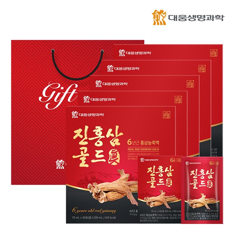 대웅생명과학 진홍삼골드 30포 5박스 쇼핑백포함 홈플러스 택배배송