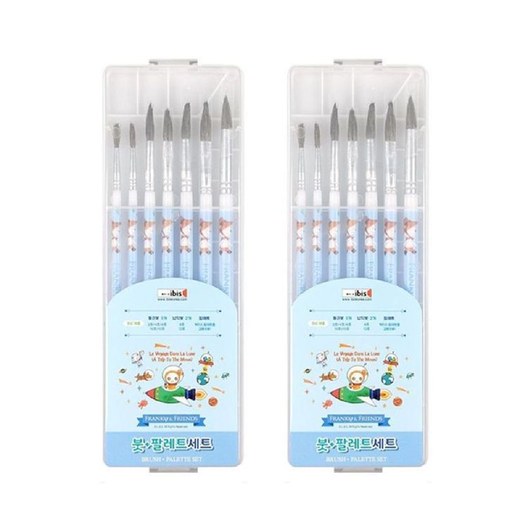붓 N8142b9b366 7종 팔레트 세트 블루 2p 미술용품 미술붓 파레트 홈플러스 택배배송