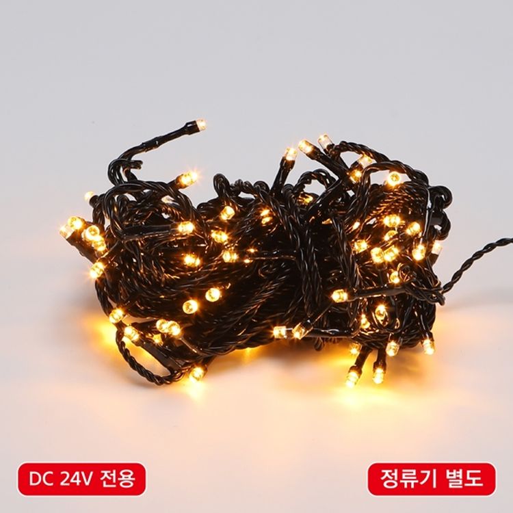 Led 96구 연결형 Dc24v 검정선 황색 정류기별도 크리스마스 트리전구 감성조명 홈플러스 택배배송