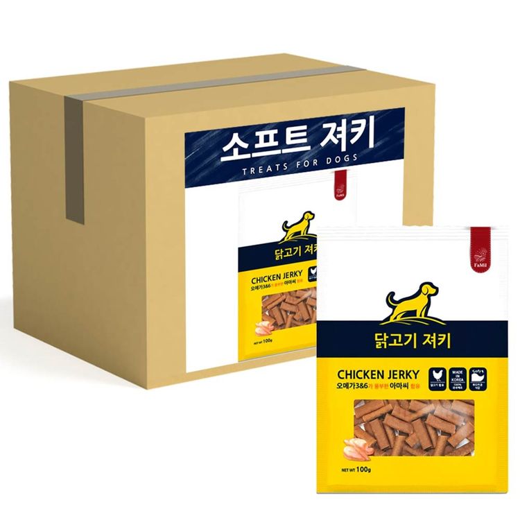 파밀 강아지간식 소프트져키 닭고기져키 100gx50개 랜덤 홈플러스 택배배송