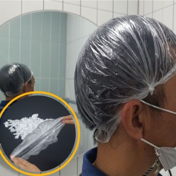 100개 일회용 비닐 헤어캡 샤워캡 염색 머리 캡 비닐 홈플러스 택배배송
