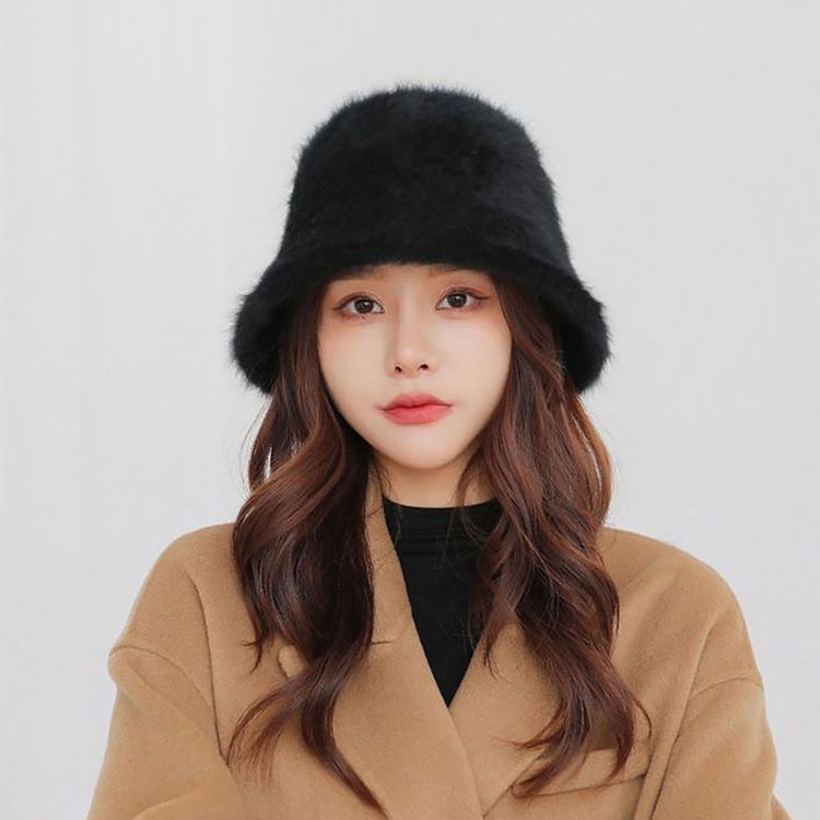 부드러운 퍼 버킷햇 겨울 여자코디 털모자 벙거지 홈플러스 택배배송
