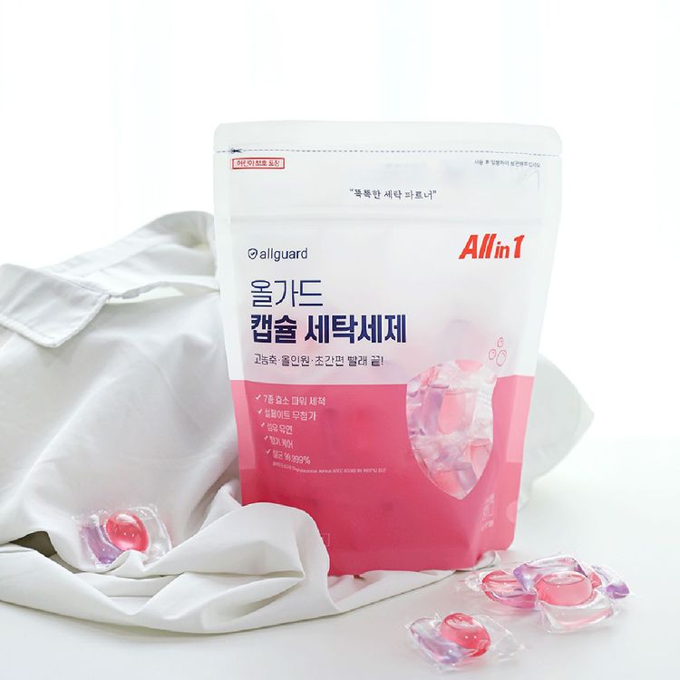 올가드 올인원 캡슐 세탁세제 32개입 스위트코튼향 고농축 일반 드럼 겸용 홈플러스 택배배송