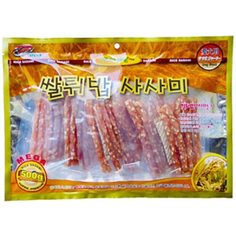 강아지 쌀튀밥 스틱 사사미 500g 5p 애견 덤벨 껌 홈플러스 택배배송