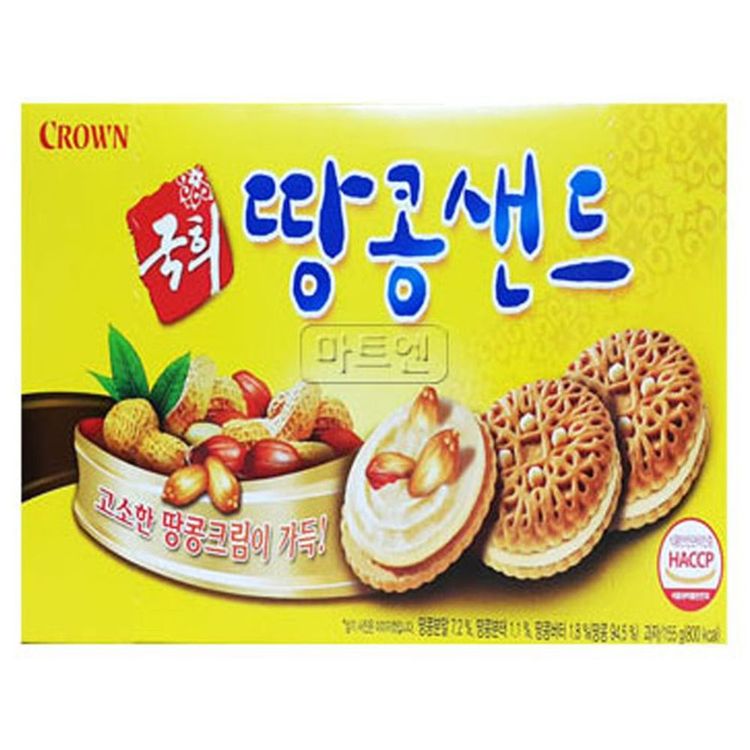 크라운 국희 땅콩샌드 155g X 12개 홈플러스 택배배송