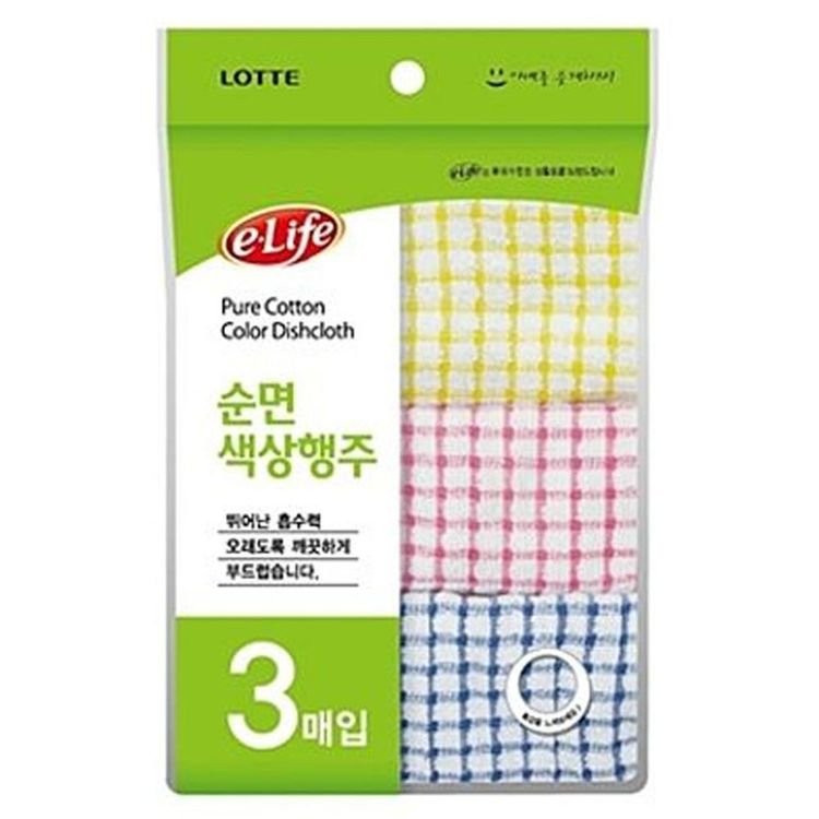 롯데 실용적인 N6083743963 이라이프 색상 행주 3p 면행주 고급행주 걸레 주방행주 홈플러스 택배배송