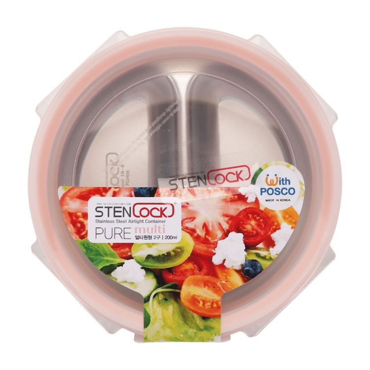 스텐락 국산 스텐밀폐용기 나눔용기 퓨어 멀티원형 1호 200ml 홈플러스 택배배송