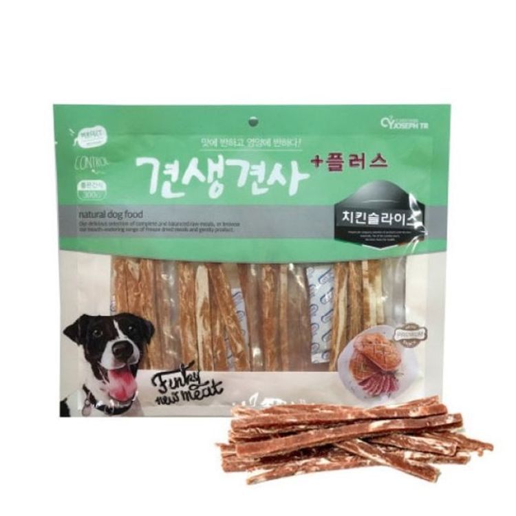 견생견사 플러스 치킨 슬라이스 300g 강아지 간식 홈플러스 택배배송