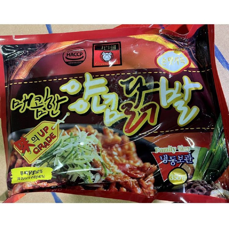 청우 양념 닭발 무뼈 350g 포장닭발 즉석조리식품 매운양념닭발 즉석조리닭발 양념닭발 홈플러스 택배배송