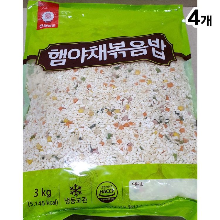 천일식품 햄야채볶음밥3k X4 냉동볶음밥 즉석볶음밥 간편볶음밥 캠핑볶음밥 맛있는볶음밥 홈플러스 택배배송